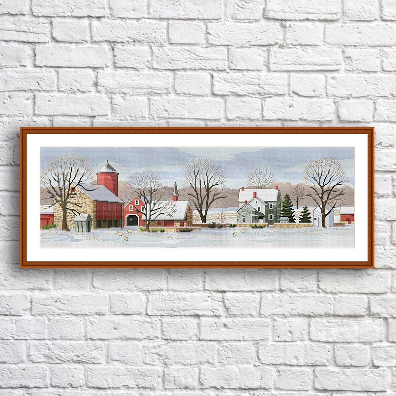 Needlepoint Farm Scene - Etsy