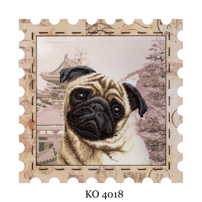 Cross Stitch Kit With Frame Dog Counted Cross Stitch Painting - Etsy