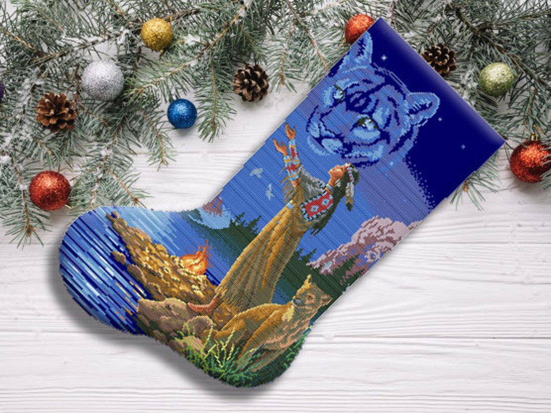 Hidden Spirits Christmas Stocking Counted Cross Stitch Pattern ...