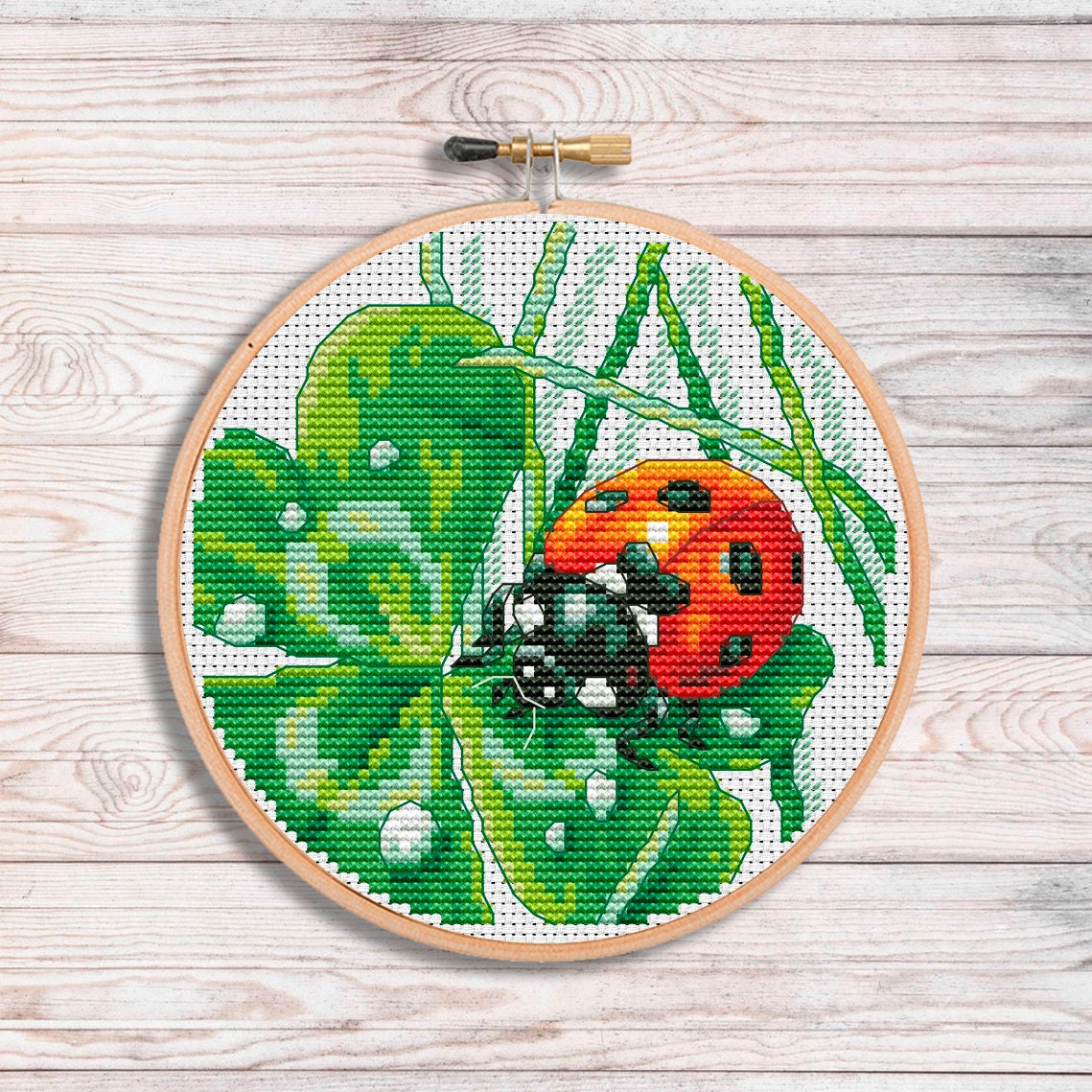 Ladybug Cross Stitch Pattern Digital Pattern Modern Decor - Etsy