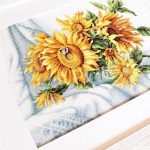 Counted Cross Stitch Kit Sunflowers Counted Cross Stitch Luca-s - Etsy