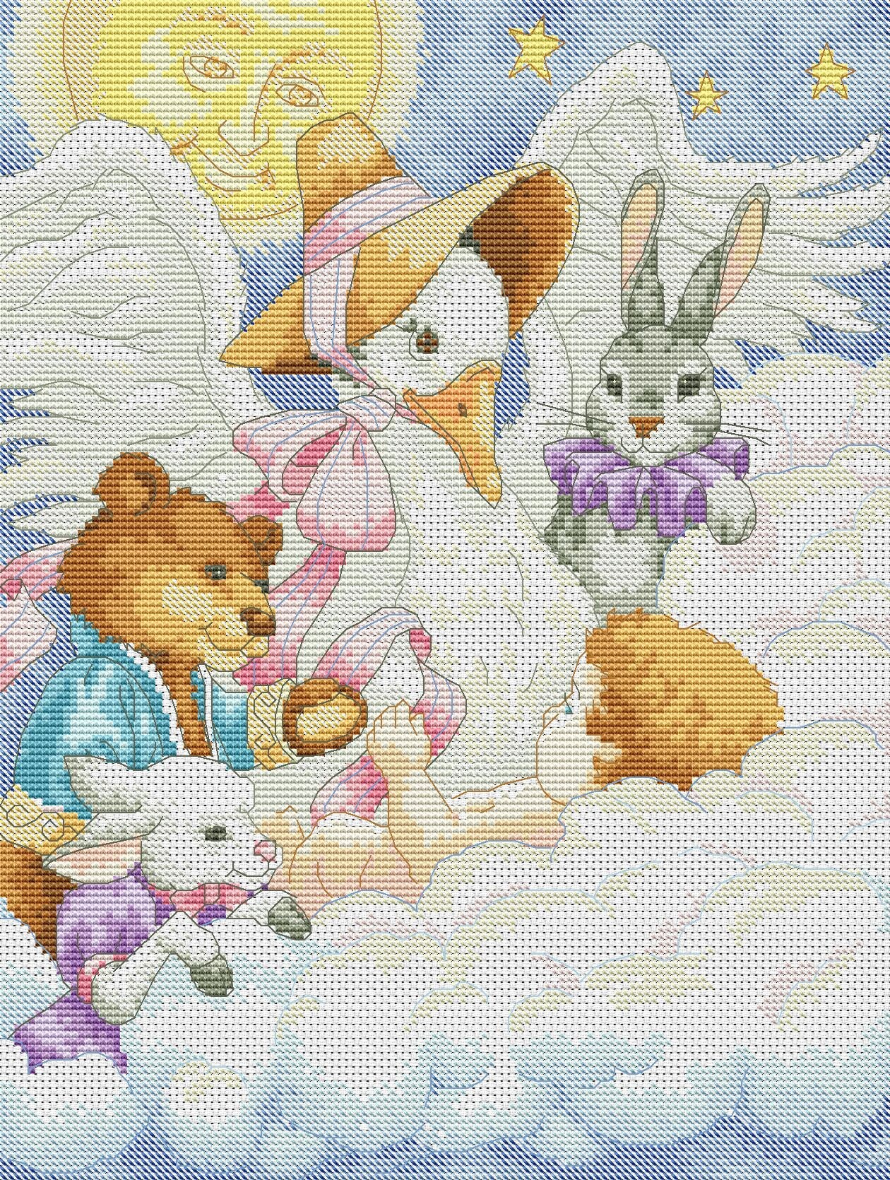 Cross Stitch Pattern Mother Goose Xstitch Pattern Newborn | Etsy