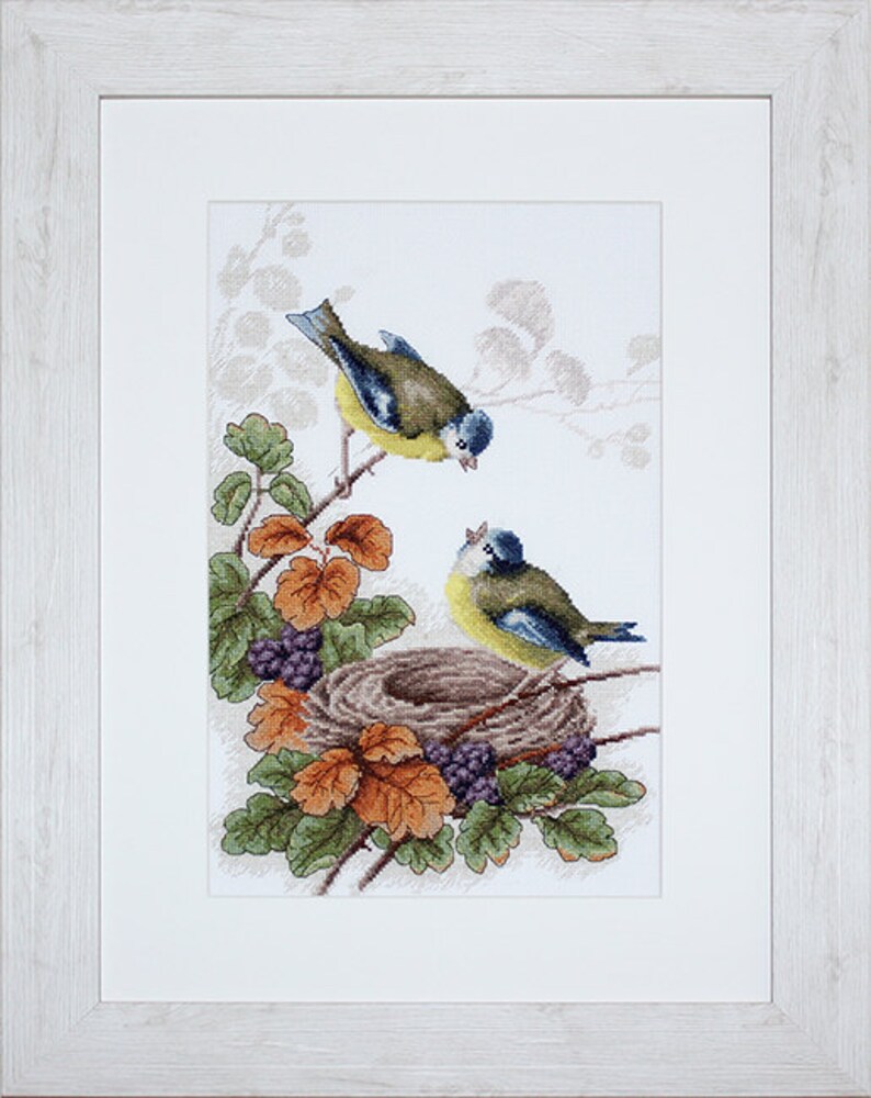 Cross Stitch Kit Birds in Nest Counted Cross Stitch Luca-s - Etsy