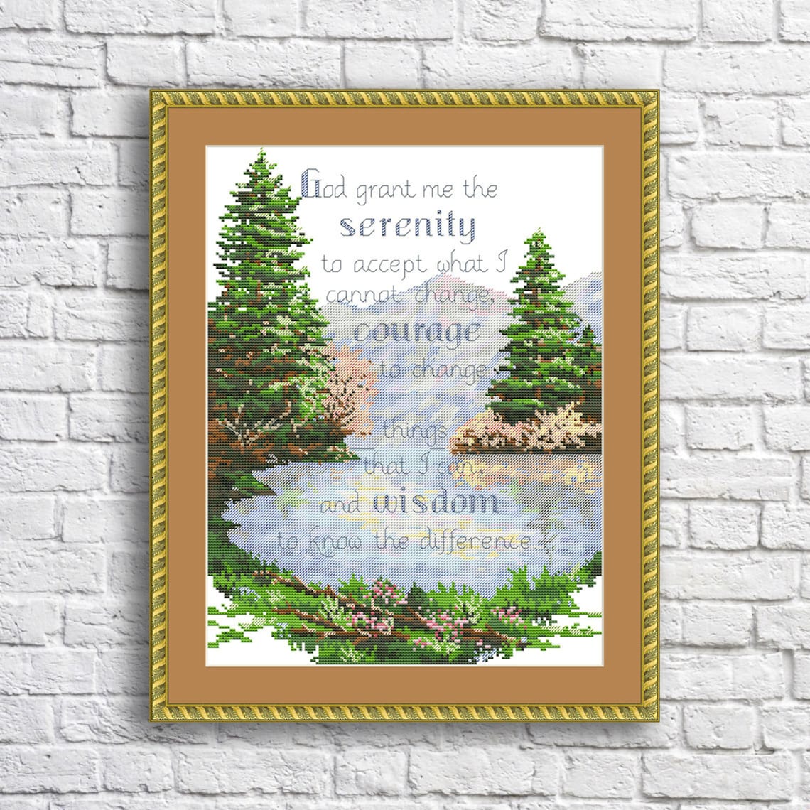 Serenity Prayer Cross Stitch Pattern Digital Pattern Modern | Etsy