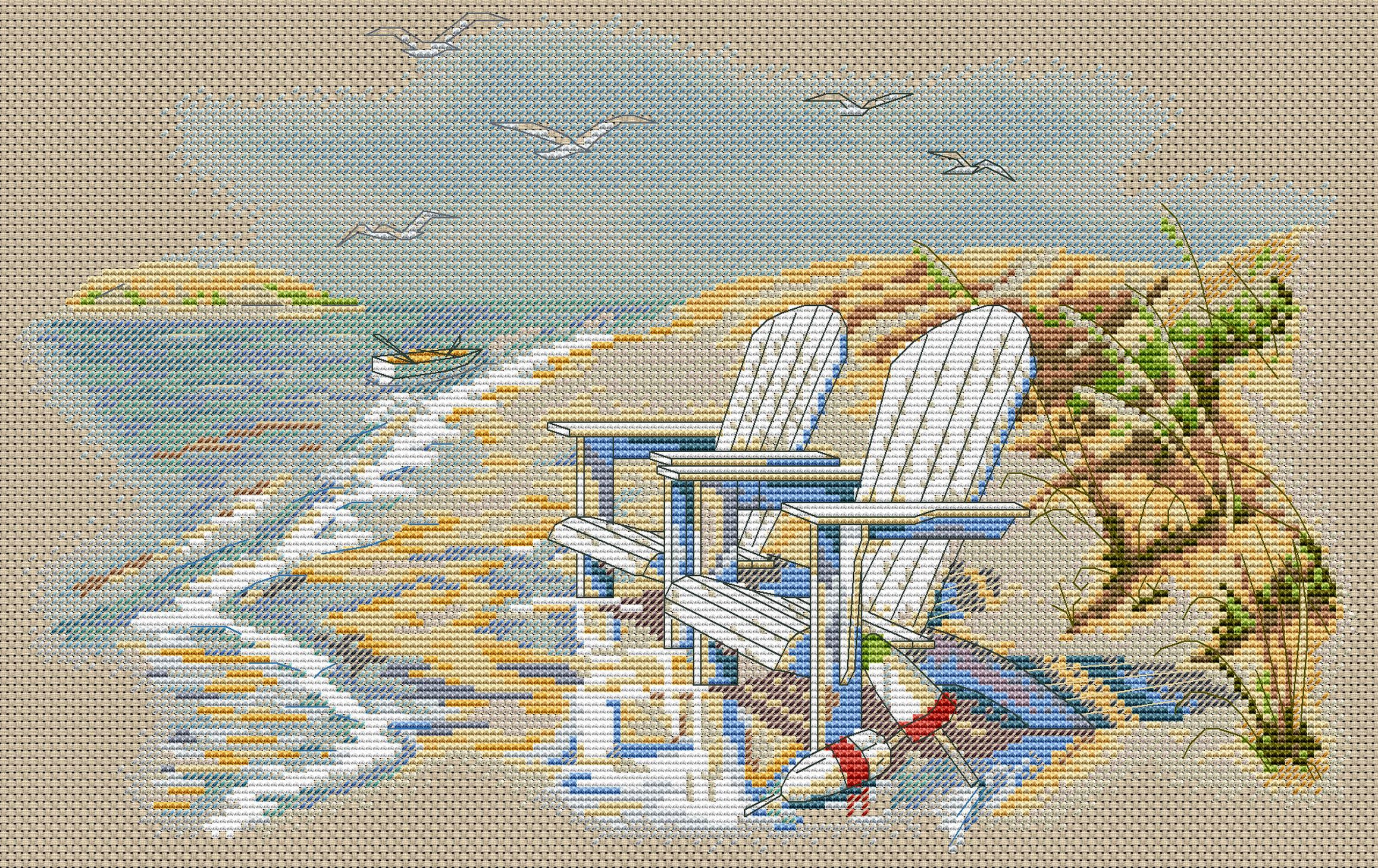 Quiet Beach Moments Cross Stitch Pattern Digital Pattern - Etsy