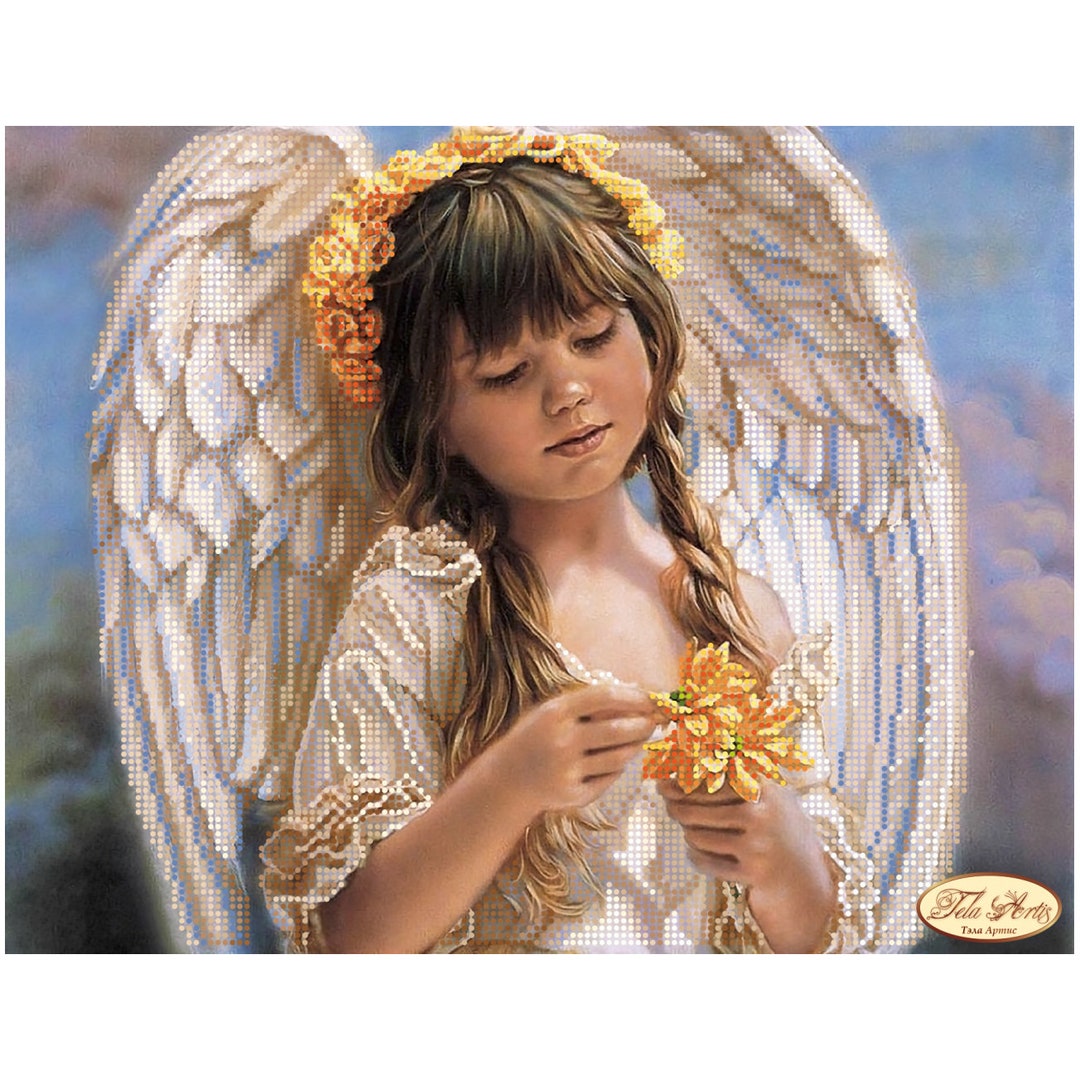 Bead Embroidery Kit A Little Angel Needlework Kit Girl Beadwork Hand ...
