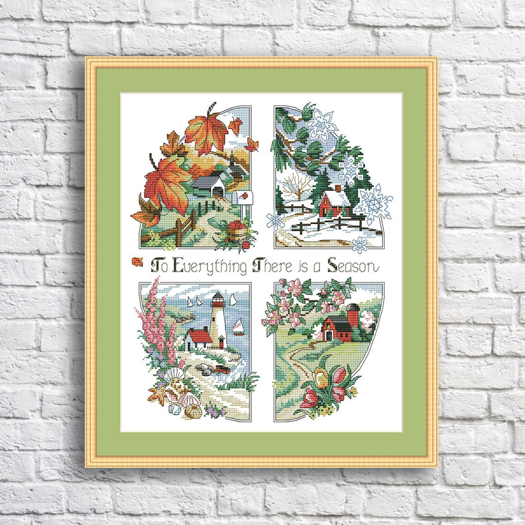 A Season for Everything Counted Cross Stitch Pattern Landscape Pattern ...