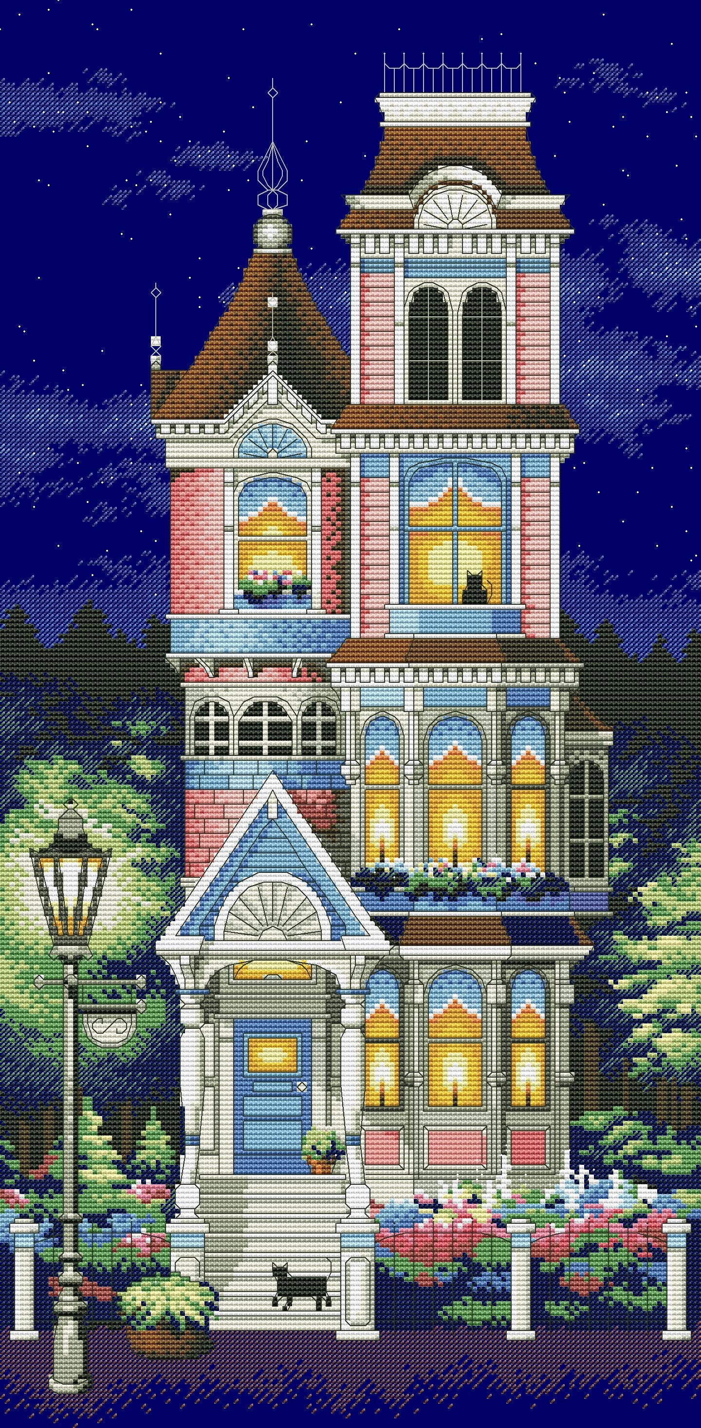 Victorian Charm Counted Cross Stitch Pattern Victorian Home - Etsy UK