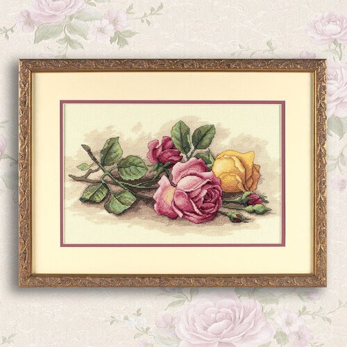 Yellow Rose Cross Stitch Pattern - Etsy
