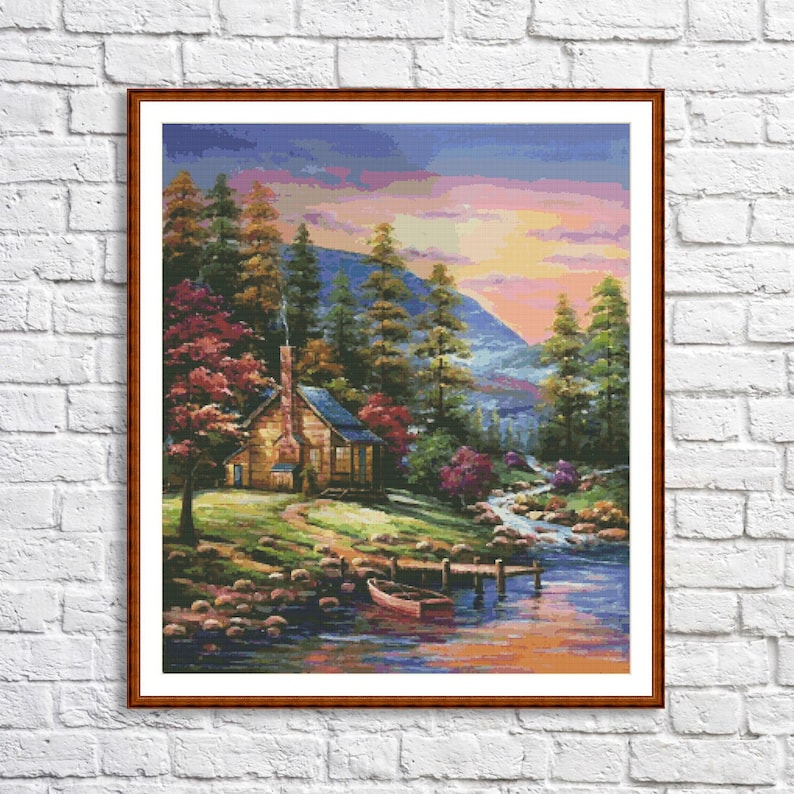 Hunter's Hut Cross Stitch Pattern Digital Pattern Hunting - Etsy