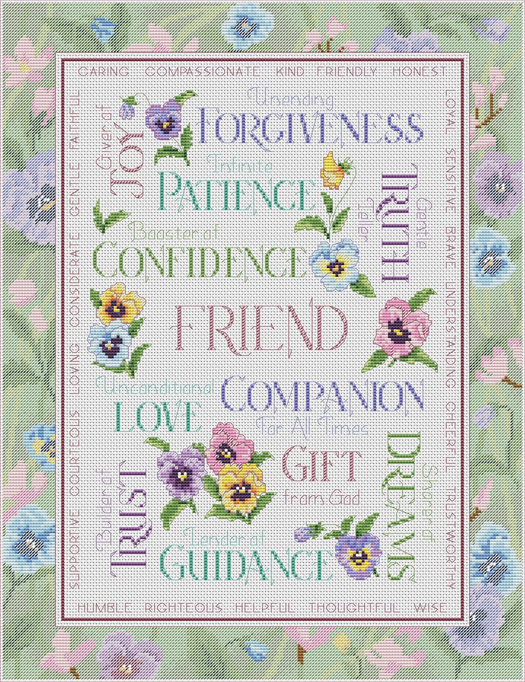 Gifts of Friendship Counted Cross Stitch Pattern Digital - Etsy Canada