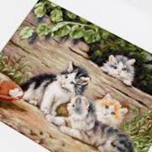 Gobelin Tapestry Kit Playing Kittens Gobelin Stitch Kits Painting ...