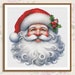 Santa's Face Christmas Cross Stitch Pattern Santa Claus's Smile Hand ...