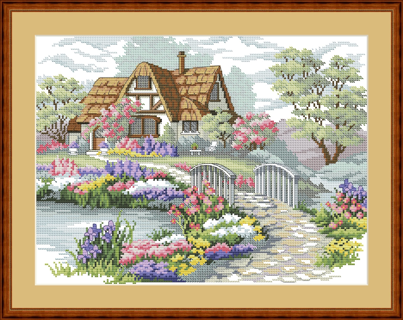 Charming Cottage Cross Stitch Pattern Digital Pattern Modern - Etsy