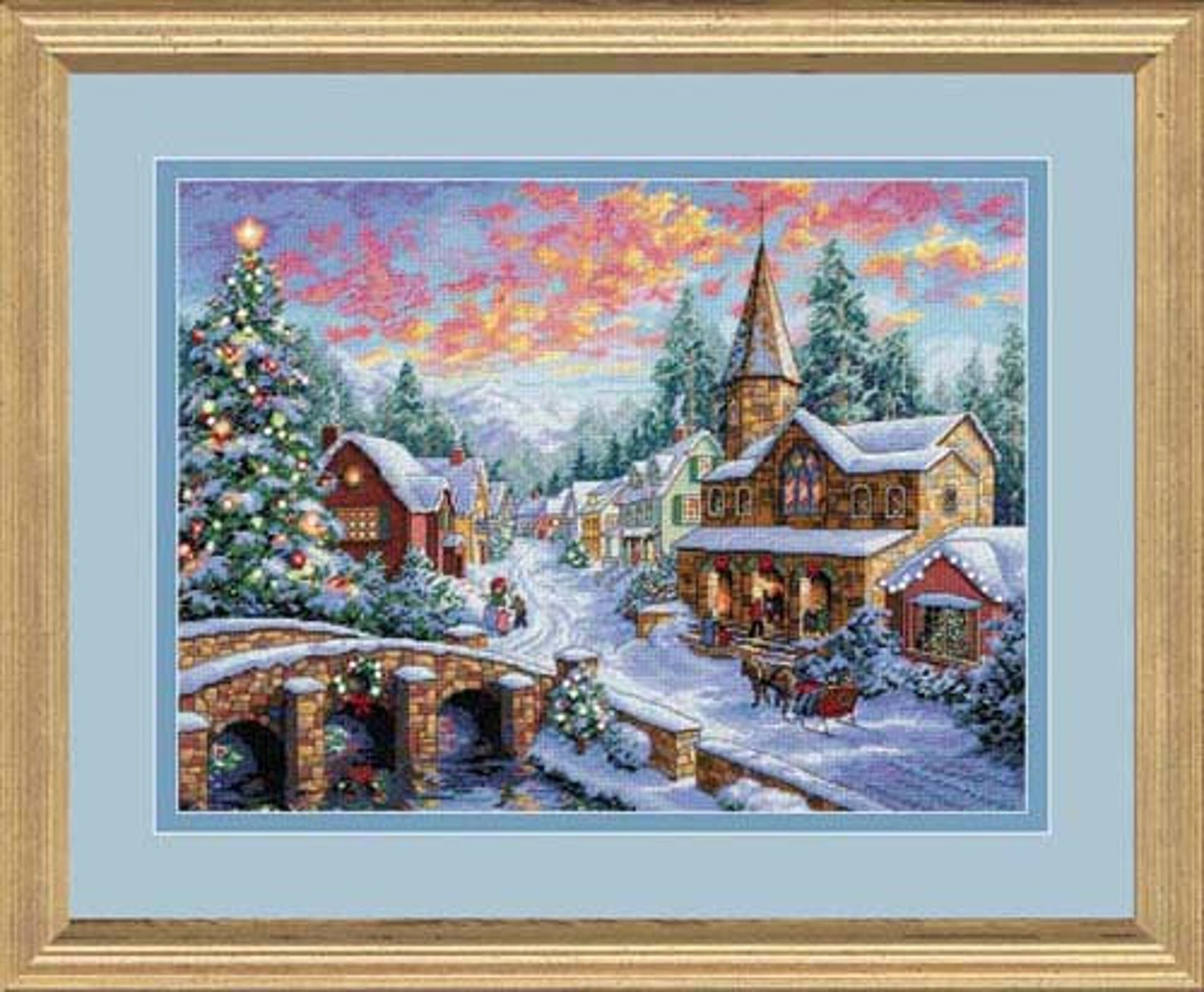 Holiday Village Counted Cross Stitch Pattern Christmas Village Winter ...