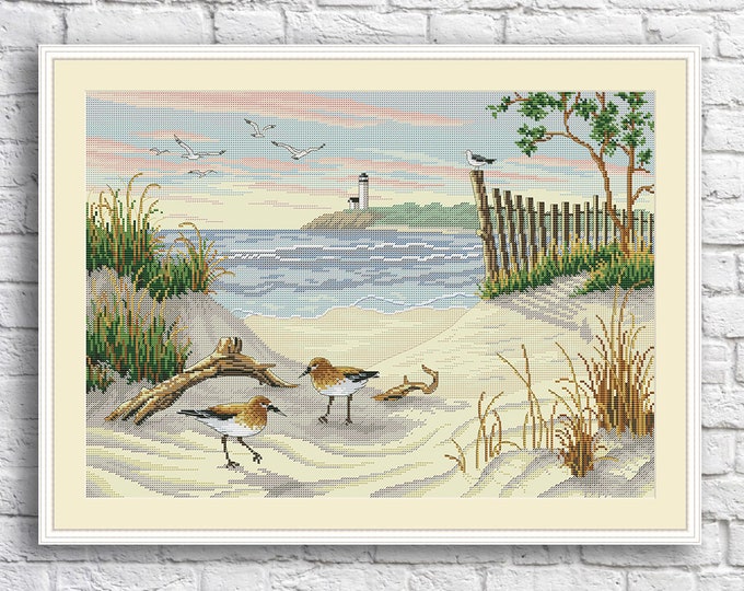 Beauty of the Beach Counted Cross Stitch Pattern Digital - Etsy