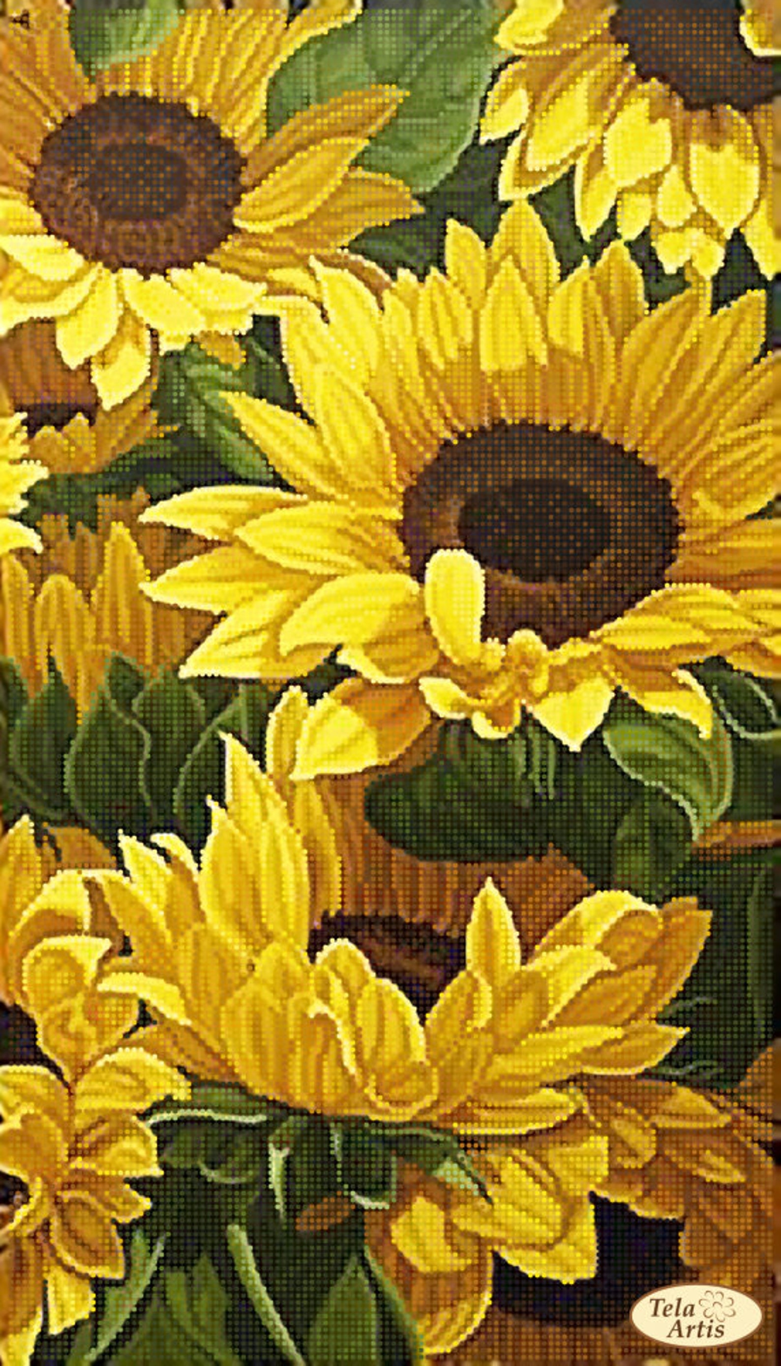 Sunflower Full Bead Embroidery Kit Yellow Flowers Needlework | Etsy