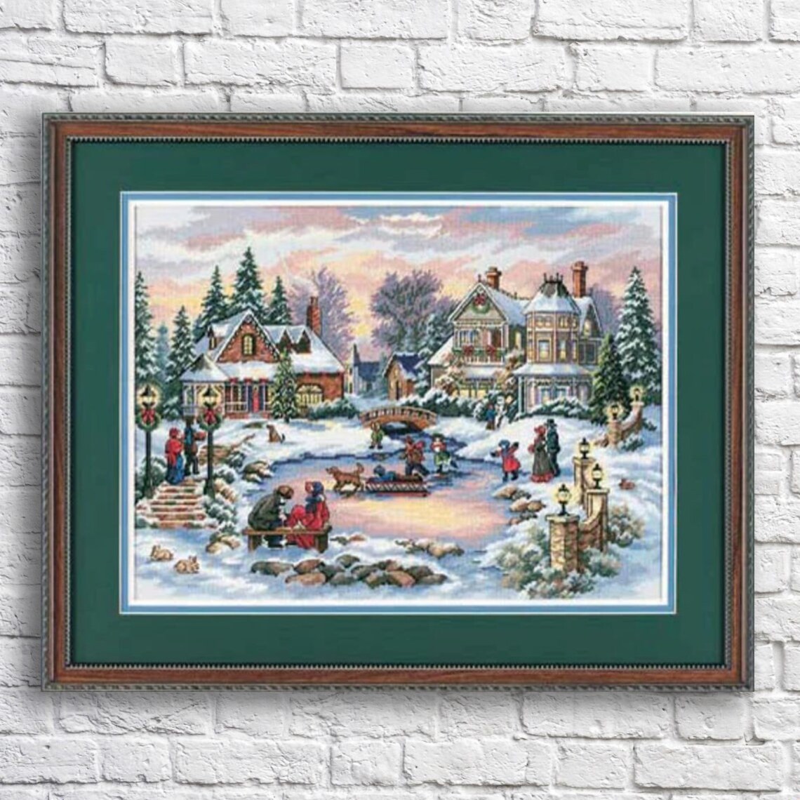 Treasure Time Counted Cross Stitch Pattern Christmas Village Winter ...
