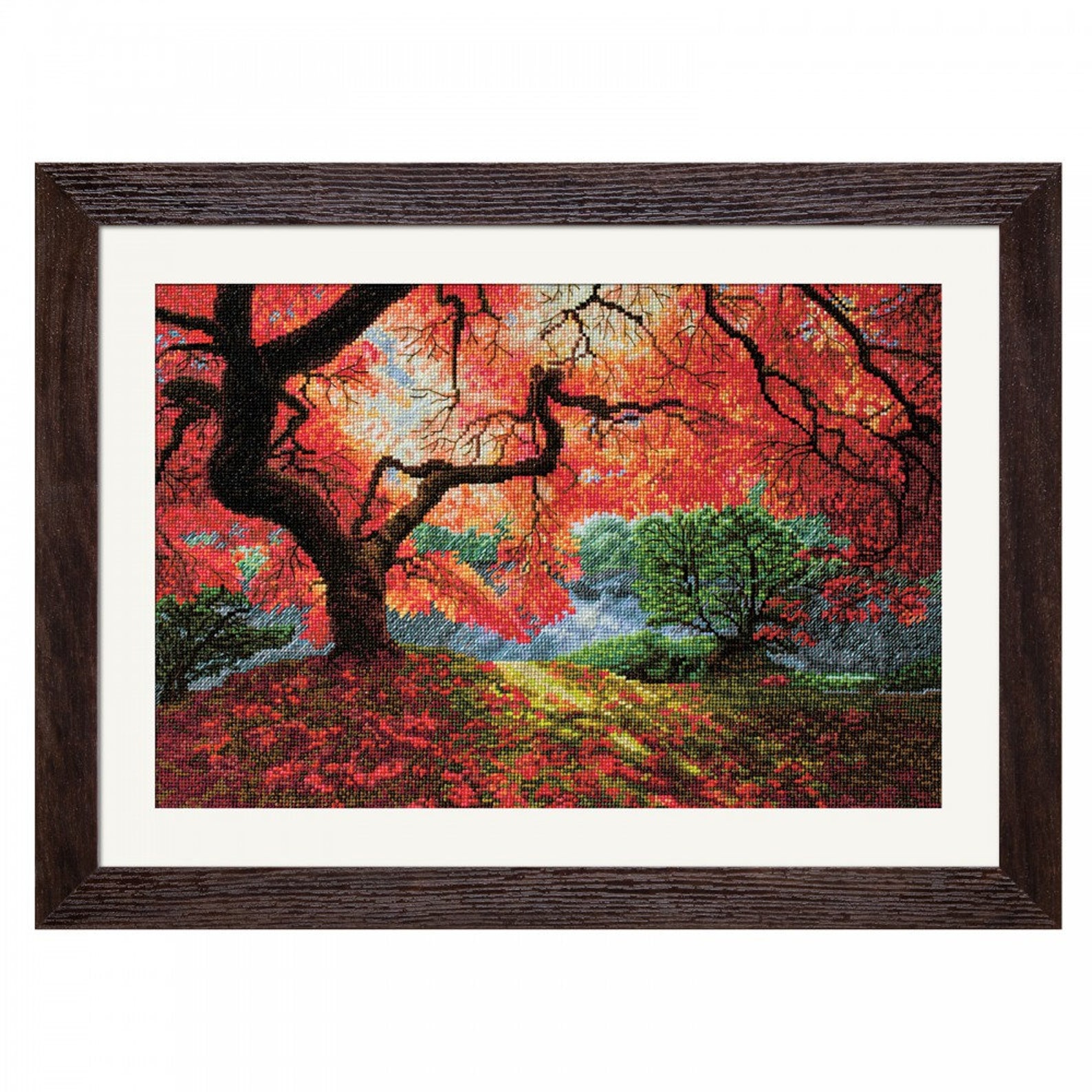 Autumn Landscape Counted Cross Stitch Kit Autumn Forest | Etsy