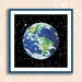 Planet Earth Counted Cross Stitch Pattern Hand Embroidery - Etsy