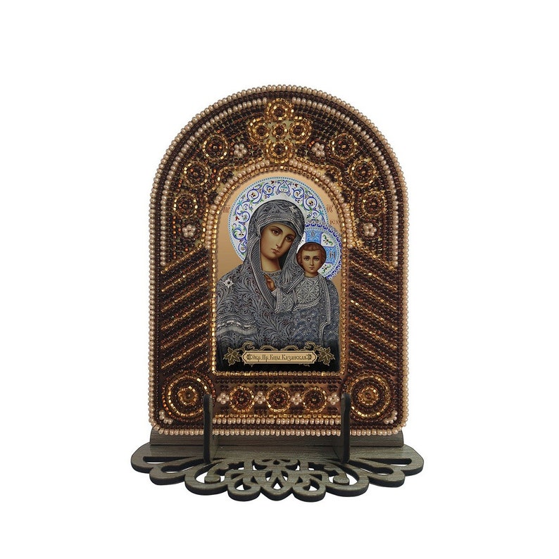 Beads Embroidery Kit Orthodox Icon Most Holy Theotokos of | Etsy