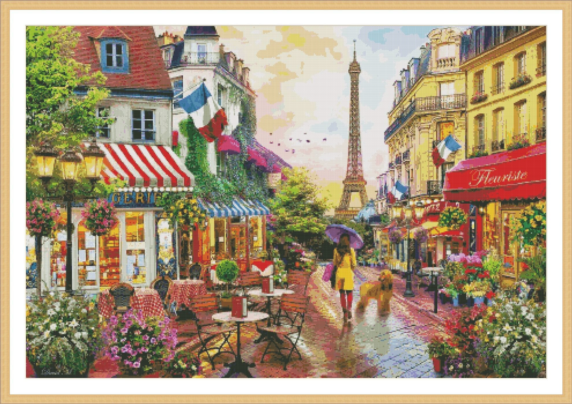 Charming Paris Counted Cross Stitch Pattern Digital Pattern European ...