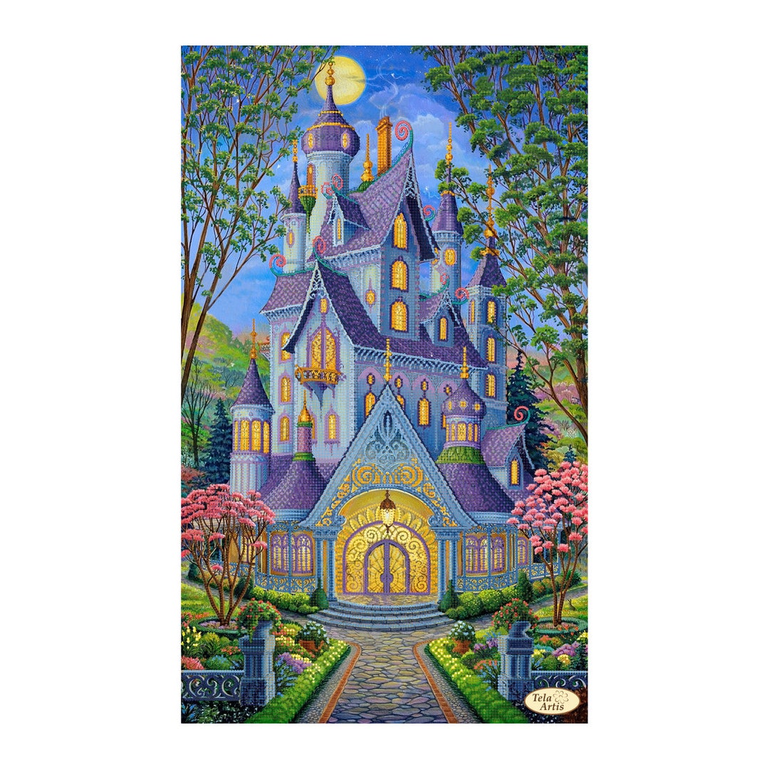 Bead Embroidery Kit Magic Castle Needlework Kit Landscape Beadwork Hand ...