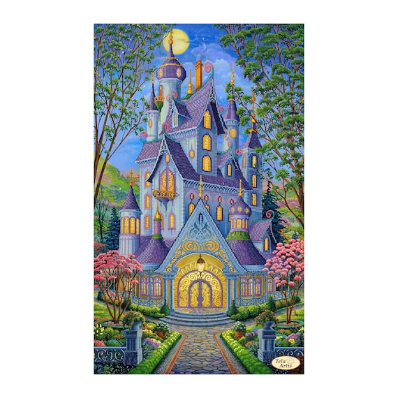 Bead Embroidery Kit Magic Castle Needlework Kit Landscape - Etsy