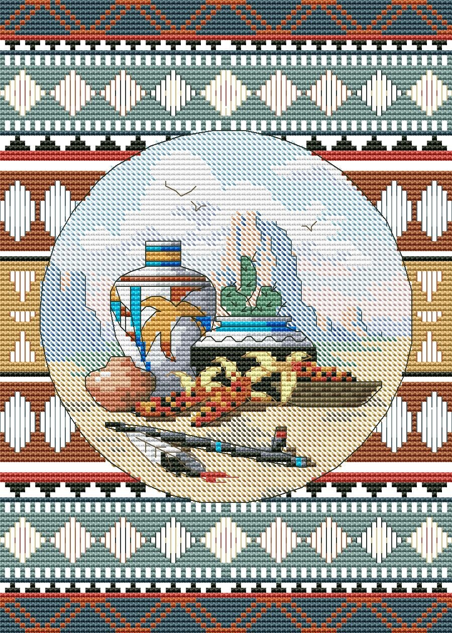 Counted Cross Stitch Pattern Southwest Blend Landscape Pattern Hand ...