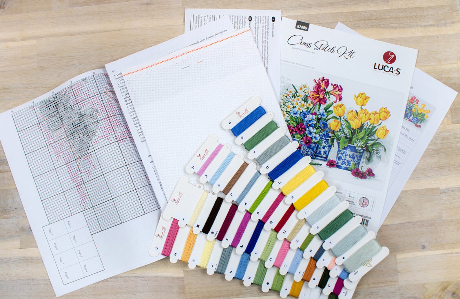 Spring Flowers Cross Stitch Kit Yellow Tulips Crocus Daffodil - Etsy