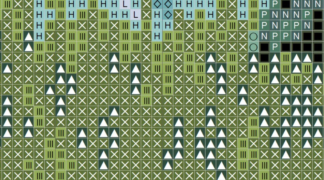 Fog in the Mountains Counted Cross Stitch Pattern Winter Landscape ...