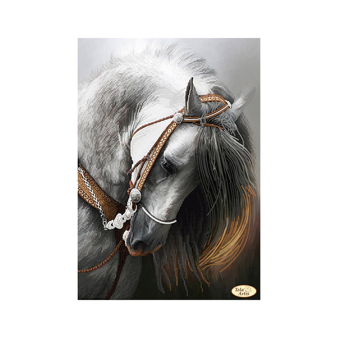 Bead Embroidery Kit Horse Needlework Kit Beadwork Hand Embroidery Kit ...