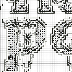 Celtic Alphabet Counted Cross Stitch Pattern Vintage Celtic ABC ...
