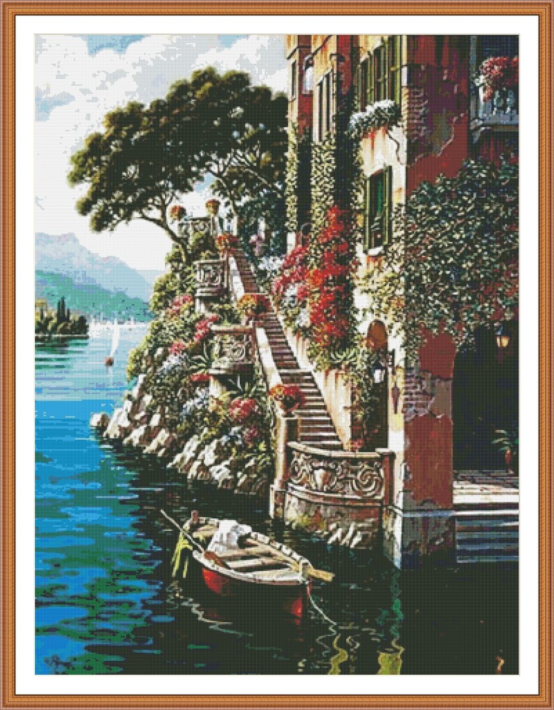 Flowering Venice Counted Cross Stitch Pattern Digital Pattern - Etsy