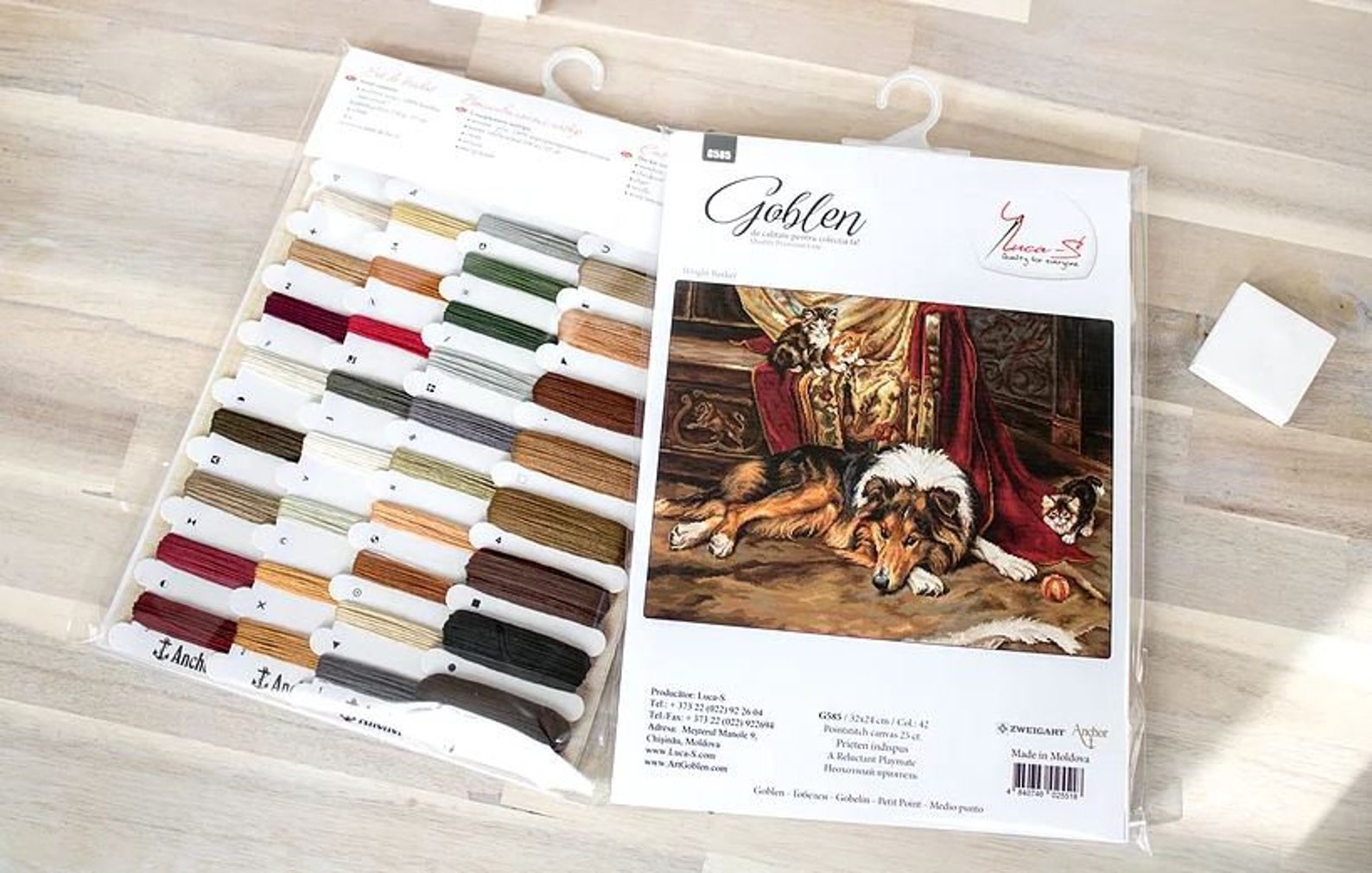 Gobelin Tapestry Kit Dog and Kitten Gobelin Stitch Kits Painting ...