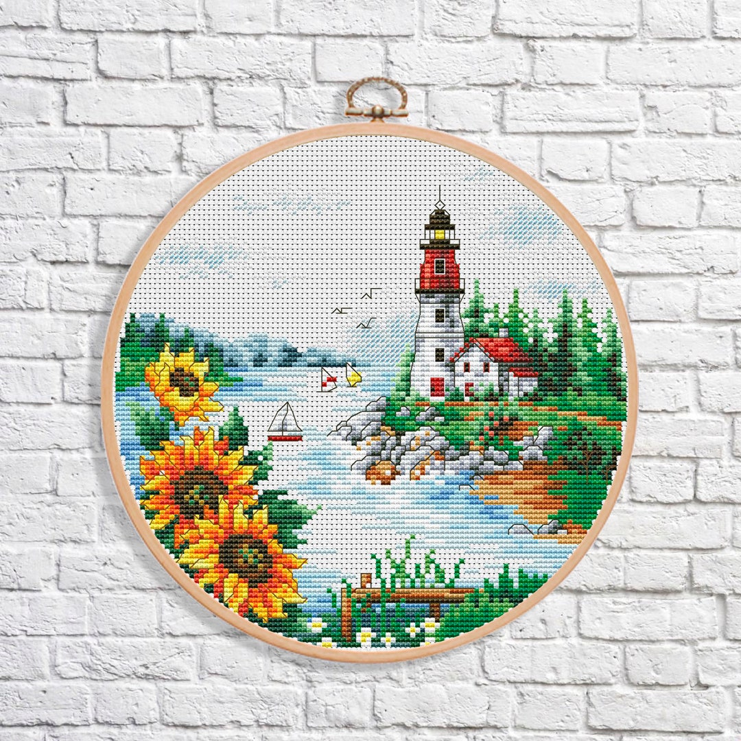 Summer on the Beach Cross Stitch Pattern Digital Pattern Modern Decor ...