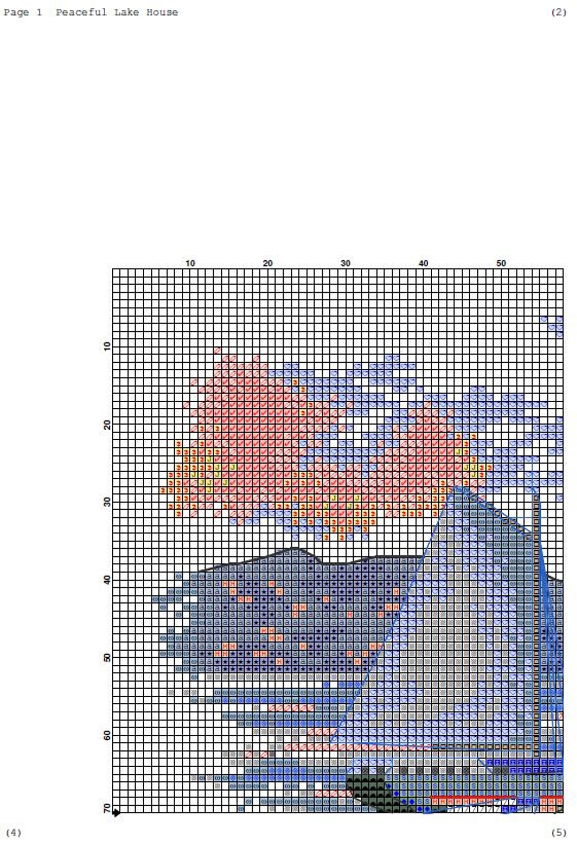 Peaceful Lake House Cross Stitch Pattern Digital Pattern - Etsy