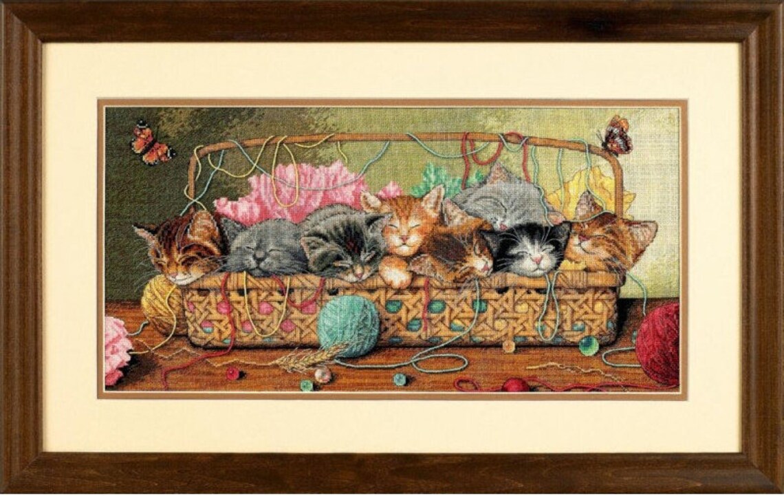 Kitty Litter Cross Stitch Pattern Cats Embroidery Needlepoint Chart ...