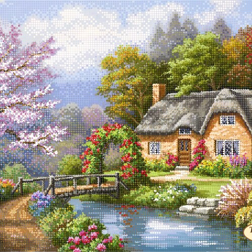 Rustic Romance Bead Embroidery Kit Autumn Landscape Forest DIY - Etsy