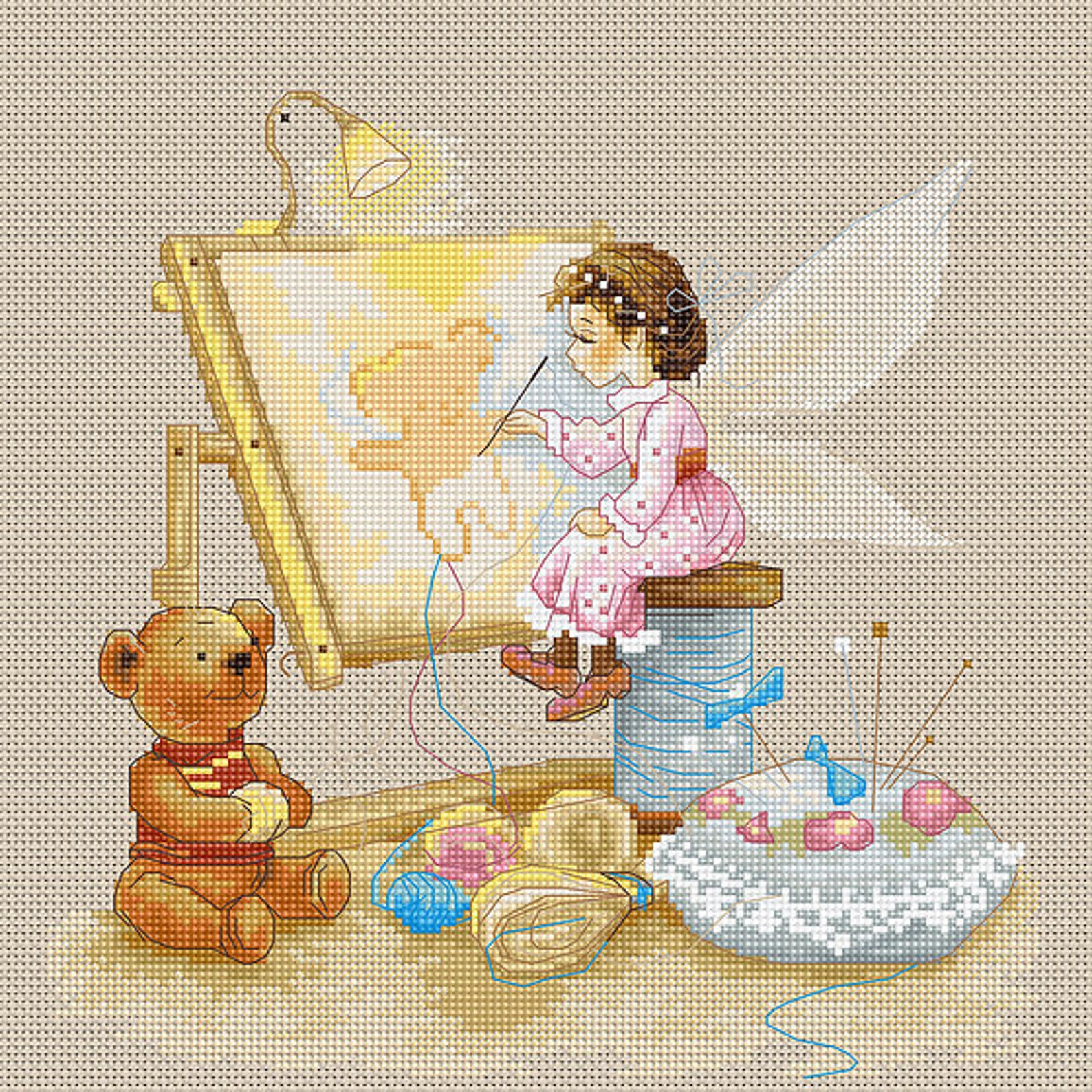 Fairy Artist Cross Stitch Kit Luca-s Kits Cross Stitch Modern Decor ...