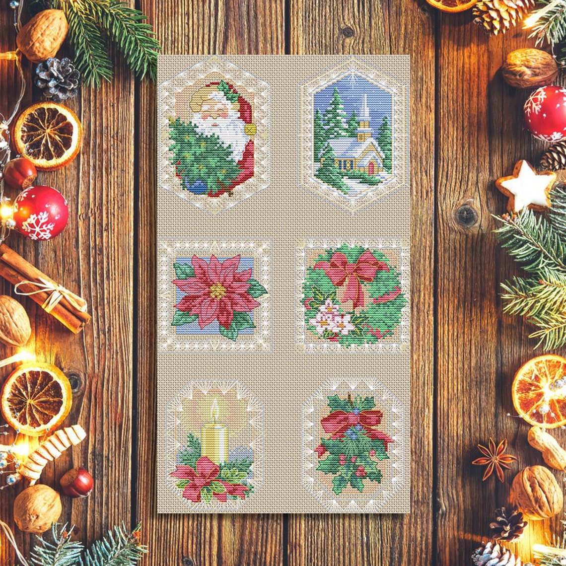Christmas Cross Stitch Pattern Christmas Keepsake Ornaments - Etsy