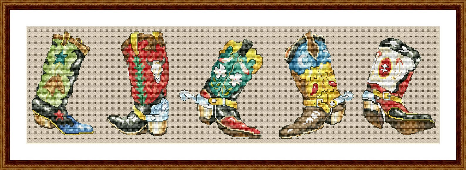 Cross Stitch Pattern Cowboy Boots Xstitch Pattern Vintage - Etsy