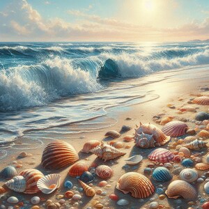 Seashore Counted Cross Stitch Pattern Digital Pattern Modern Decor Sea ...