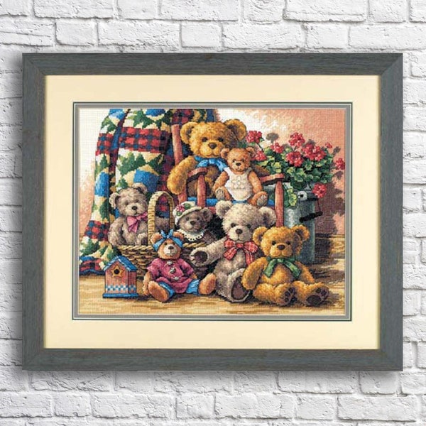 Teddy Cross Stitch - Etsy