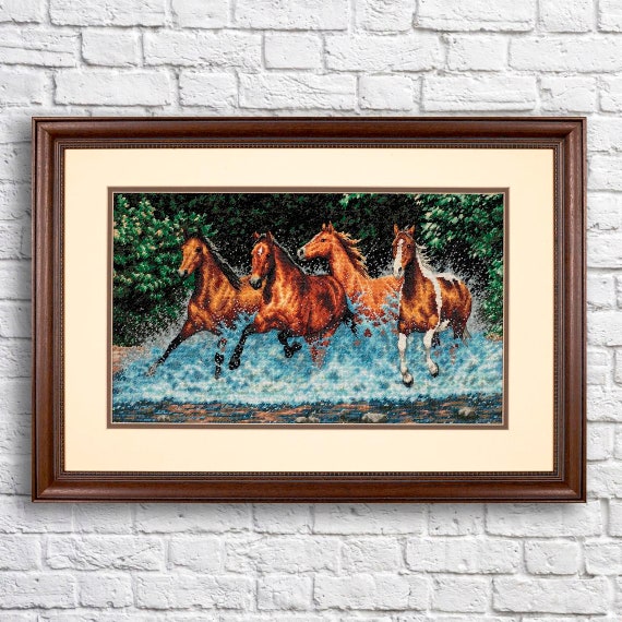 Galloping Horses Cross Stitch Pattern Running Horses Pattern - Etsy