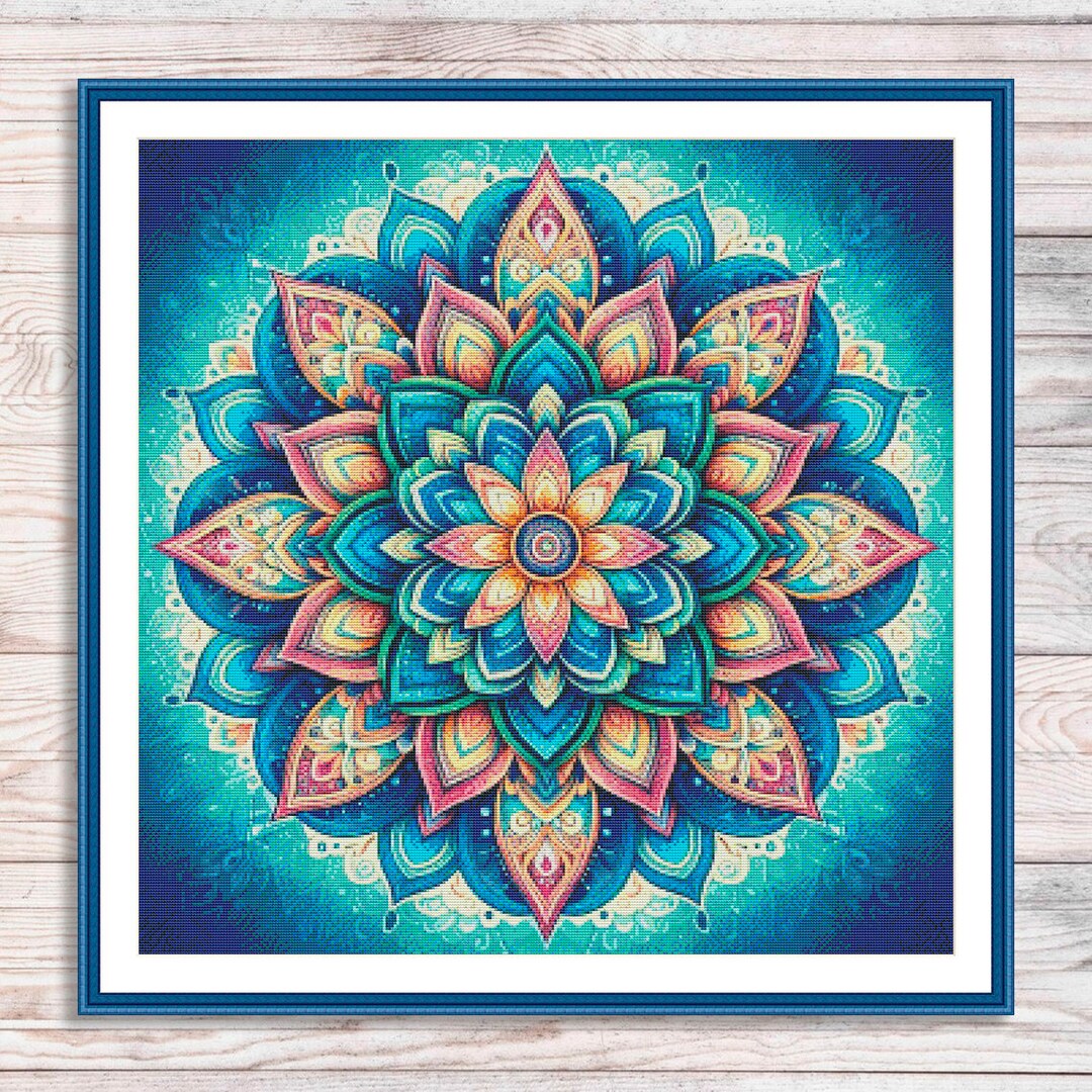 Mandala #5 Counted Cross Stitch Pattern Floral Pattern Modern ...