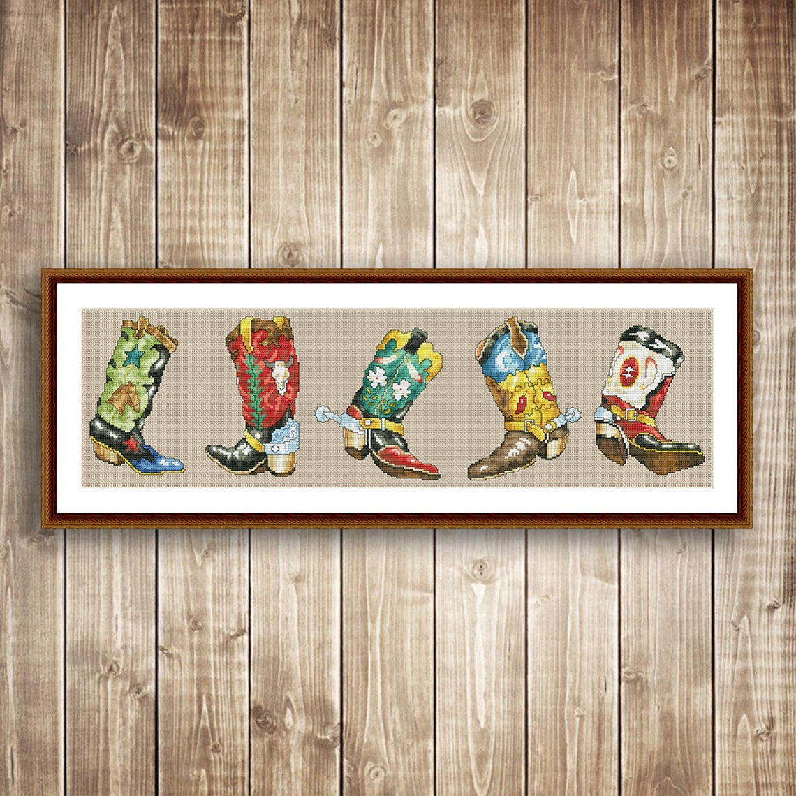 Cross Stitch Pattern Cowboy Boots Xstitch Pattern Vintage - Etsy
