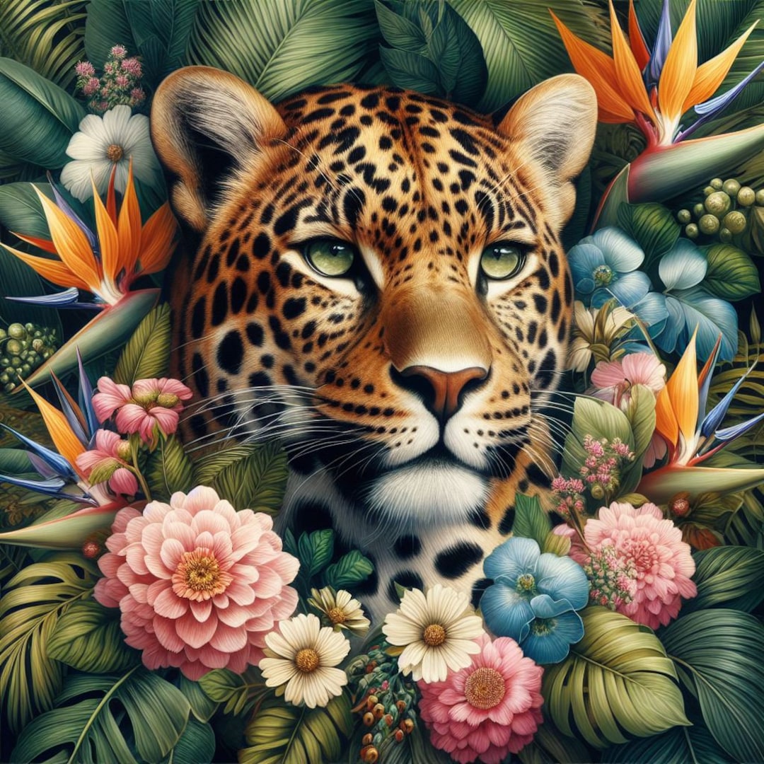 Leopard Cross Stitch Pattern Jungle Animal Pattern Hand Embroidery ...