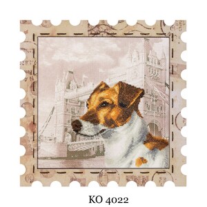 Cross Stitch Kit With Frame Dog Counted Cross Stitch Painting - Etsy