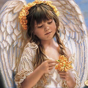 Bead Embroidery Kit A Little Angel Needlework Kit Girl Beadwork Hand ...